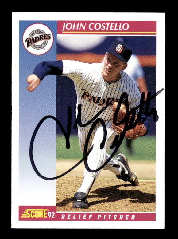 JOHN COSTELLO SIGNED 1992 SCORE #614 ON-CARD AUTO - SAN DIEGO PADRES | eBay