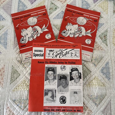 KANSAS CITY ATHLETICS 1959 OFFICIAL SCOREBOOK & MLB BASEBALL SPECIAL ...