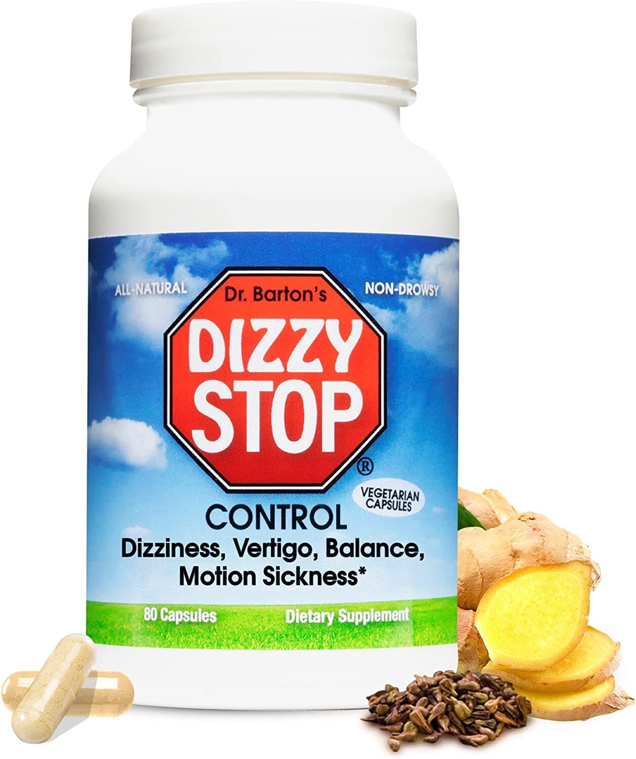 DizzyStop - Herbal Supplement for Vertigo Relief, Dizziness, Motion ...