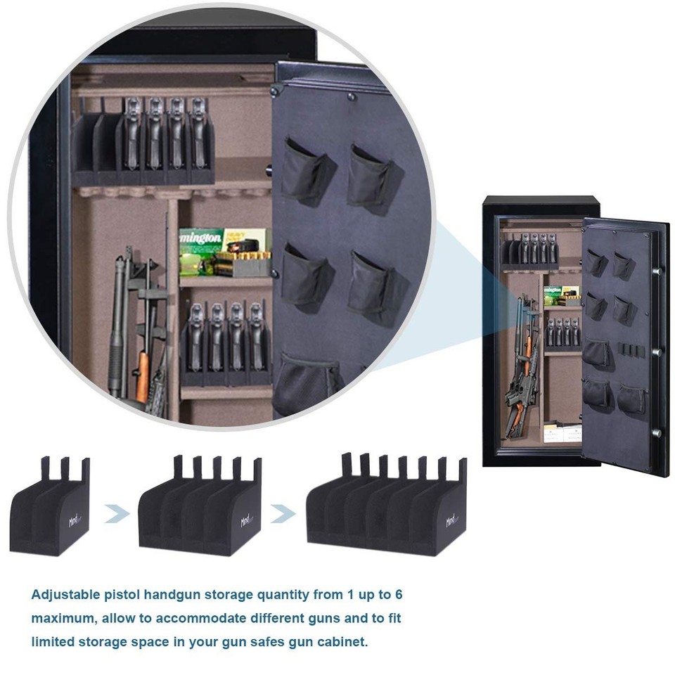 Foam Pistol Rack for Gun Safe, Gun Cabinet Accessories, Pistols Holder ...