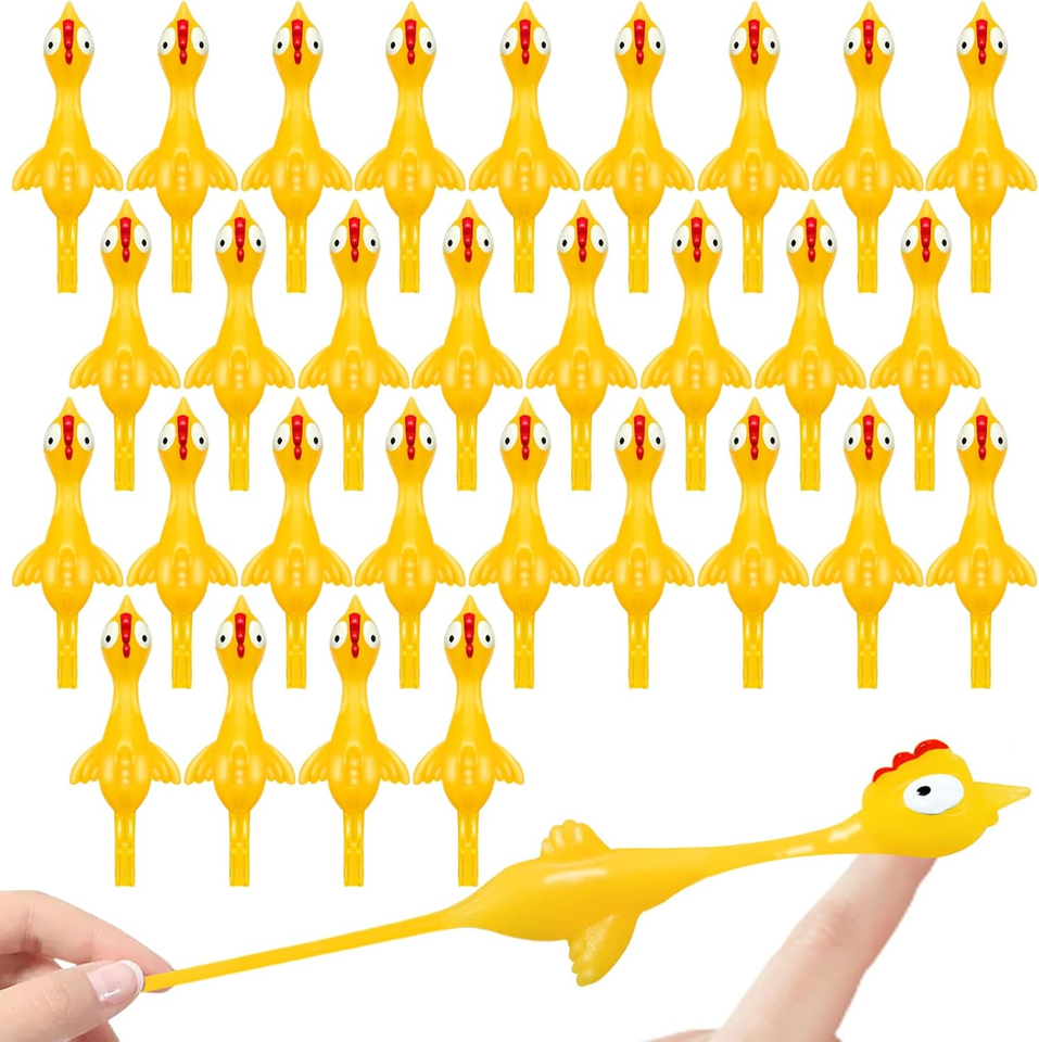 30Pack Finger Slingshot Chicken Rubber,Flick Stretchable Flying Sling ...