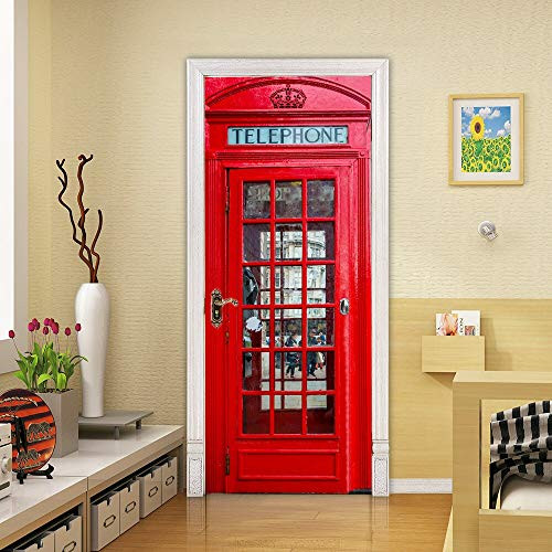 Door Sticker Decor Removable Mural Wallpaper of PVC Art Sticker, London ...