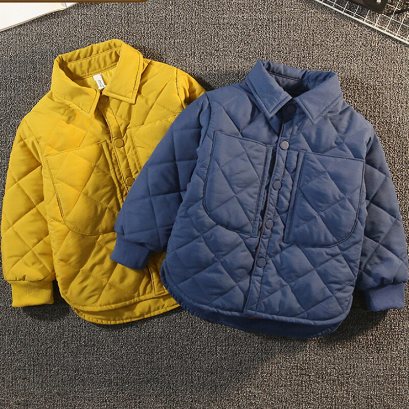 Kids Padded Coat Jacket Top Warm Pockets Button Bodywarmer Boys ...
