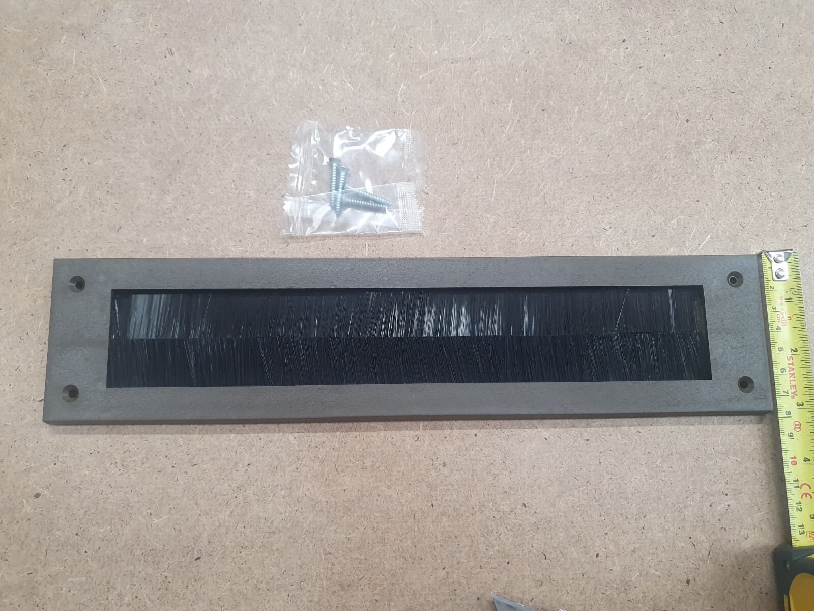 Letterbox Internal Cover brush Seal Draught Excluder letterbox Brown ...