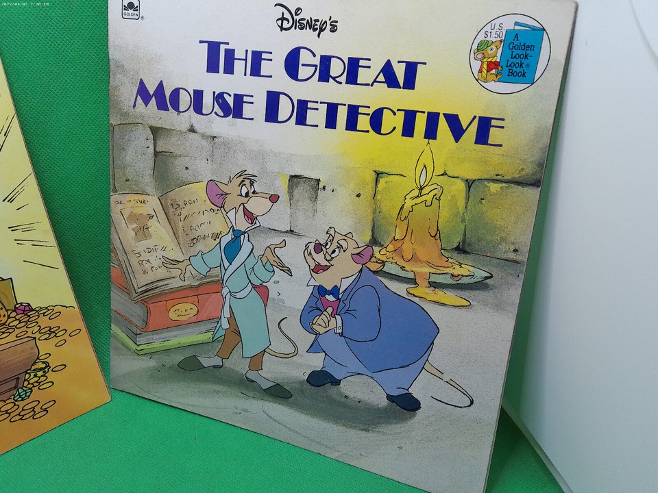 Disney Golden book DuckTales Treasure Great Mouse Detective lot 2 1986 ...