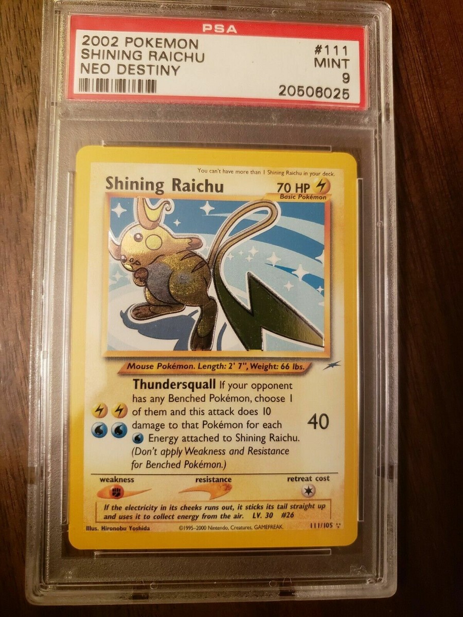 Shiny Raichu Card