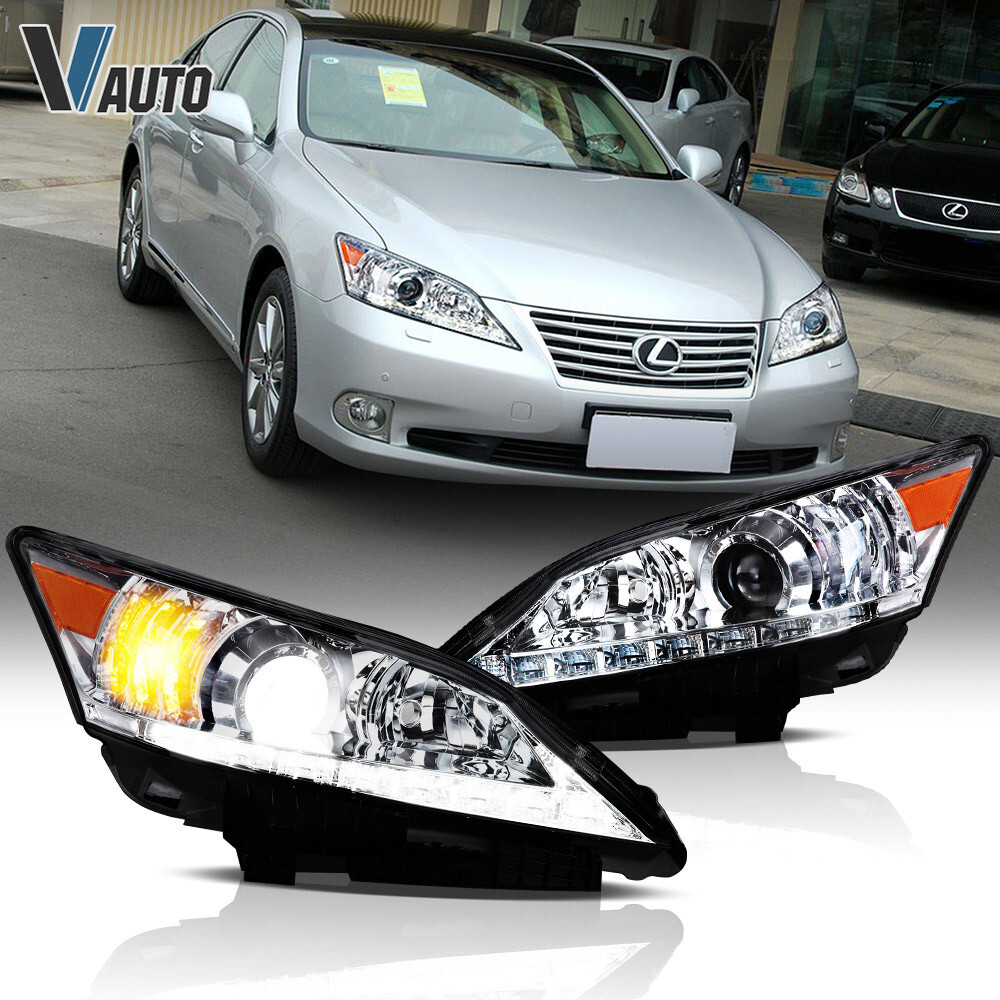 VLAND Headlights Front Lamps Fit For 2010-2012 Lexus ES350 Chrome ...