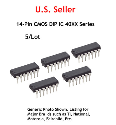 4025: 14-Pin CMOS DIP IC:Triple 3-Input Nor Gates: 5/Lot | eBay
