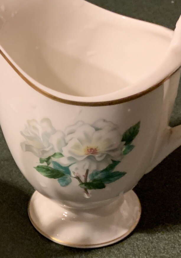 Silver Rose By Hanover China Creamer And Sugar Set | eBay