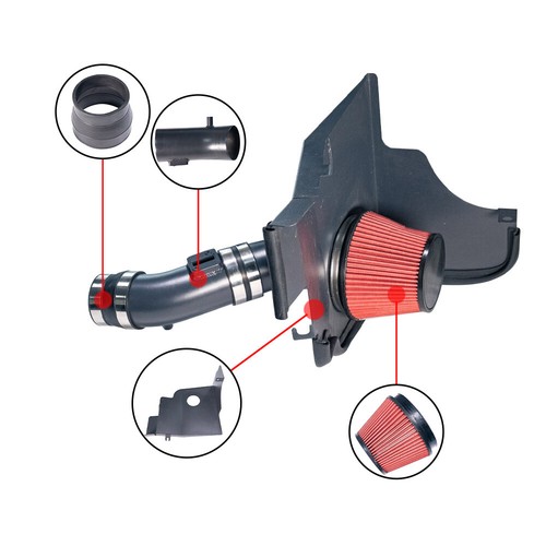Red Cold Air Intake System Heat Shield for 2011-2014 Ford Mustang V6 3 ...