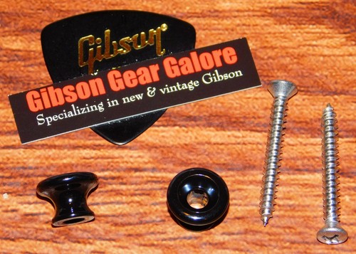 Les Paul Strap Buttons Black Guitar Parts SG R9 Custom Screws HP Studio ...