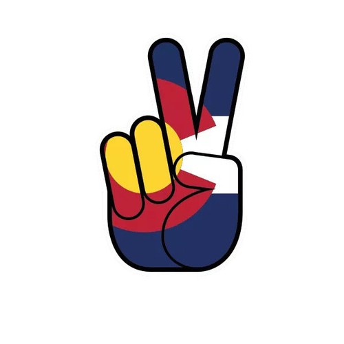 Colorado State Shaped Peace Sign Sticker | eBay