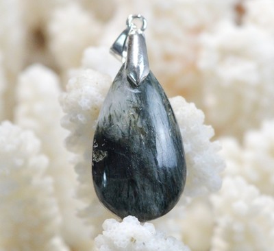Quartz & Tourmaline Var. Verdelite 25 Carats - Cabochon Pendant ...