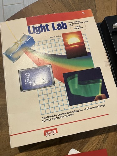 APPLE II 34309 Hayden Software LIGHT LAB Kit COMPLETE w/ Floppy Disk ...
