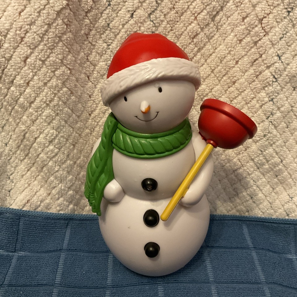 Hallmark Jolly In The John Snowman Plunger Talking Singing Motion ...