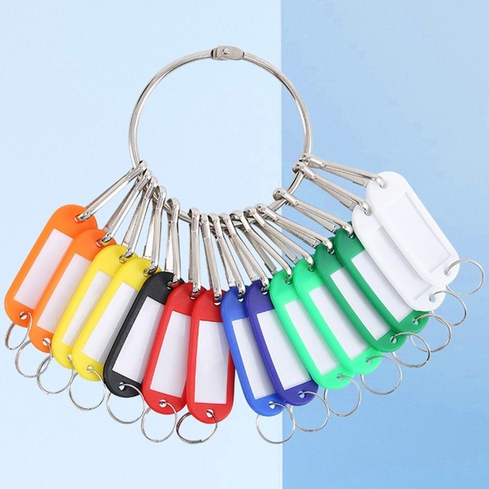 Plastic Key Ring Metal Split Rings Key Chains Key Classification | eBay ...