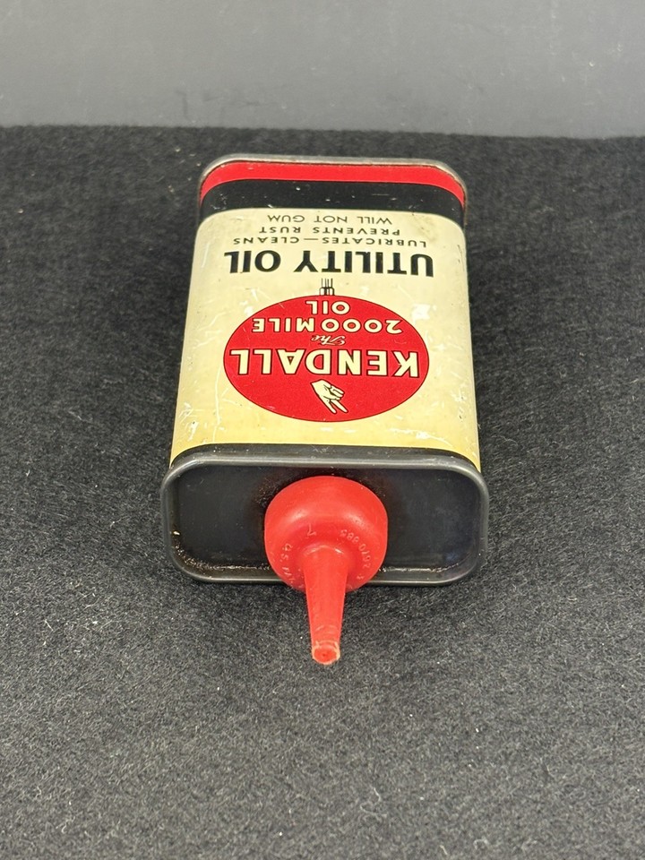 Scarce KENDALL Motor Oils Vintage Utility Oil Can Handy Home Oiler | eBay