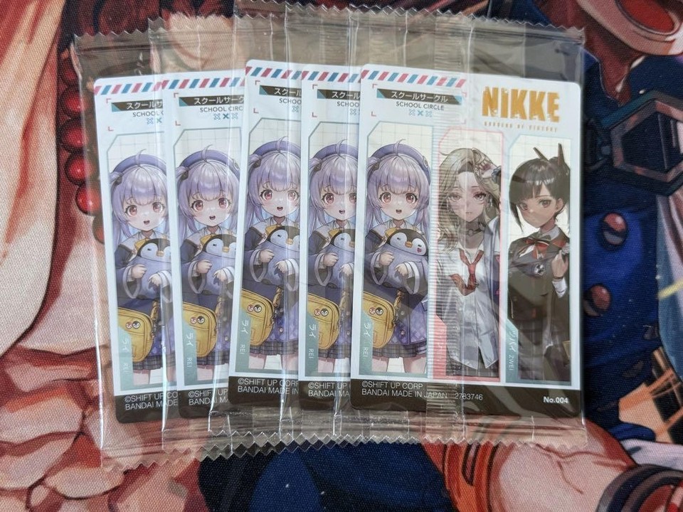 NIKKE Goddess of Victory Wafer 3 School Girl Circle Pin Badge Set of 5 ...