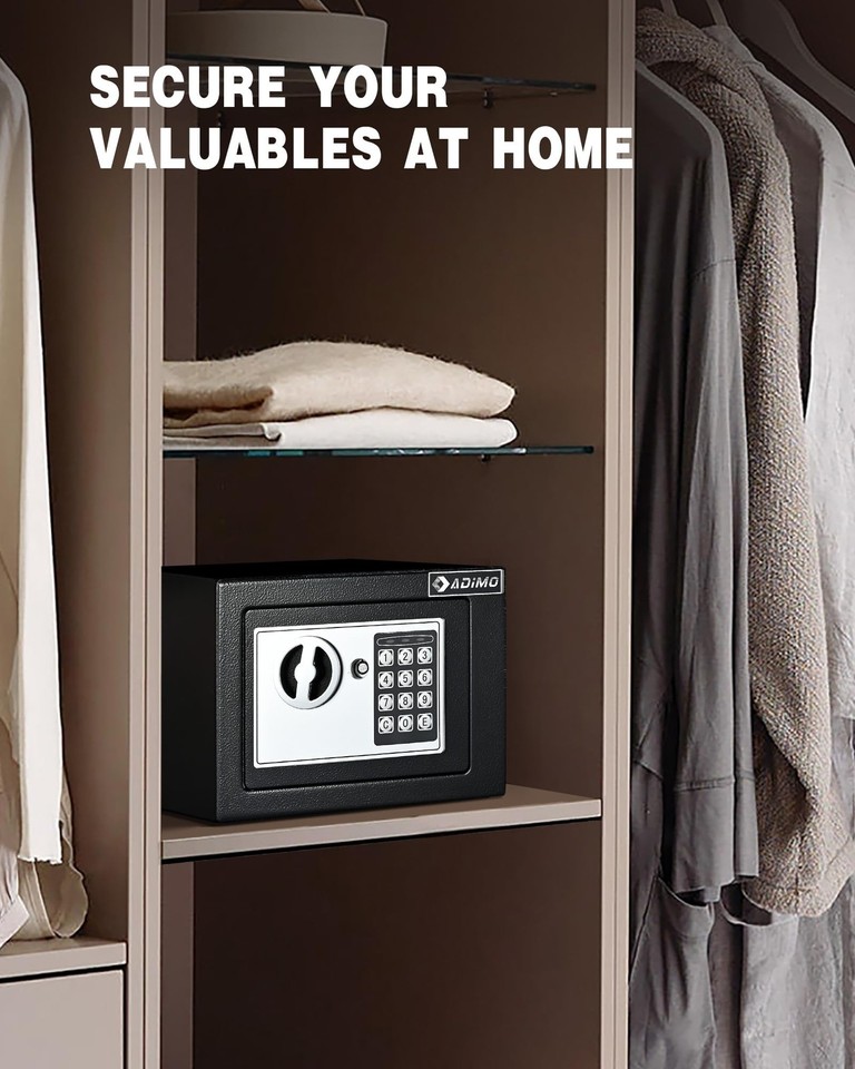 Safe , Small Safe for College Dorm Room with Fireproof Waterproof Money ...