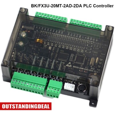 BK/FX3U-20MT-2AD-2DA PLC Controller Industrial Control Board High ...