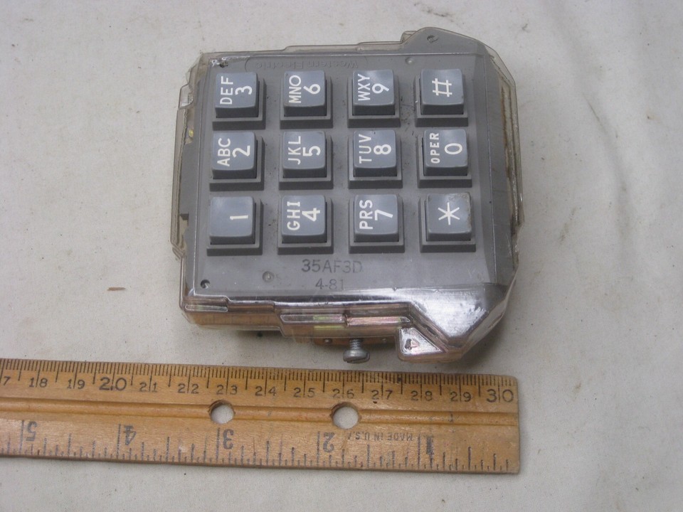 vintage Western Electric telephone phone touch tone dial keypad key pad ...