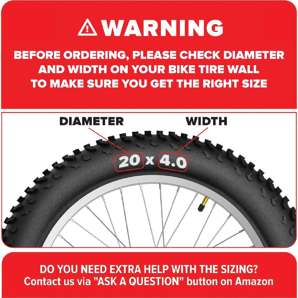 20x4 E-Bike Fat Tire - Robust, High-Performance 20inch Fat Tire for MTB ...