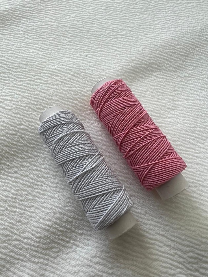 SHIRRING SHEARING ELASTIC THREAD 20 METRE SPOOLS PACK OF 2 REELS SEWING ...