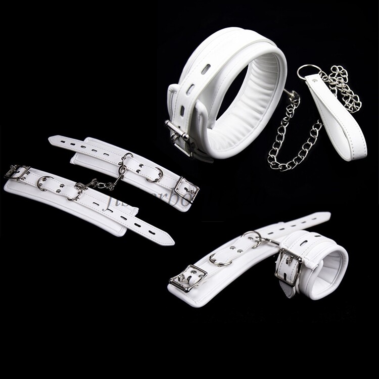 Binding Set Adjustable Steel Spreader Bar Slaver Handcuffs Ankle Cuffs ...