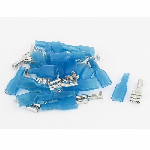 20 Pcs 19mm Length Female Spade Crimp Terminal Connectors + Insulated ...