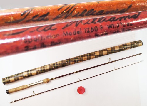 Near Mint TED WILLIAMS Sportsman 73" Cork Handle Fishing Fly Rod 1260-F ...