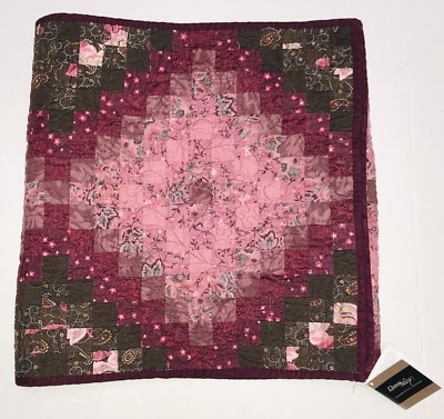 NWT Donna Sharp Mauvelous Postage Stamp Quilted Floral Reversible ...