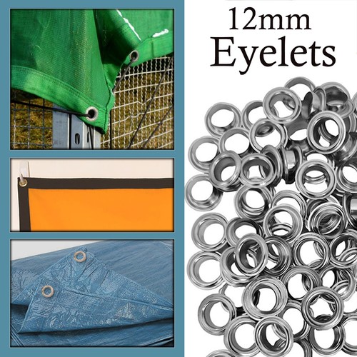 12mm Round Eyelet for Leather Craft Repair Silver Eyelets Grommet 100 ...