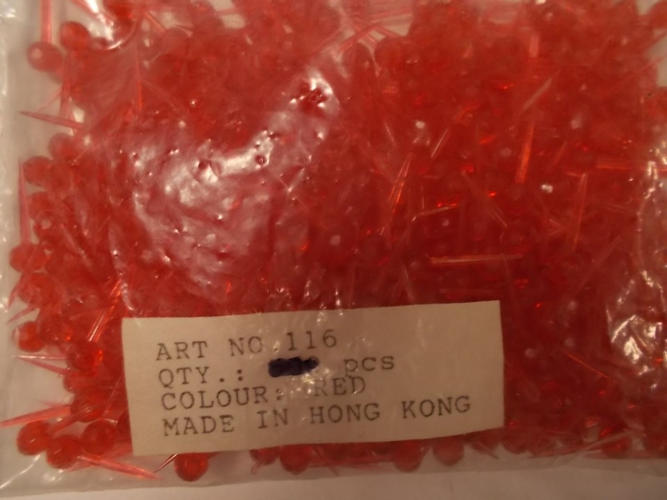 200 VINTAGE Round Faceted MINI Pin Light Ceramic Tree Bulbs - RED | eBay