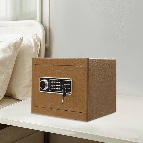 Coffee Color Security Safe Box, for Money Cash Valuables, Digital Home ...