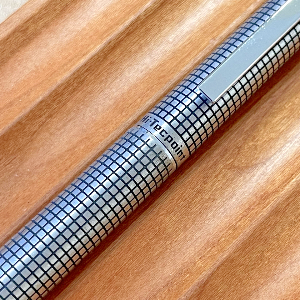Pilot Ballpoint Pen Hi-Tecpoint Crosshatch Stainless Steel Made in ...