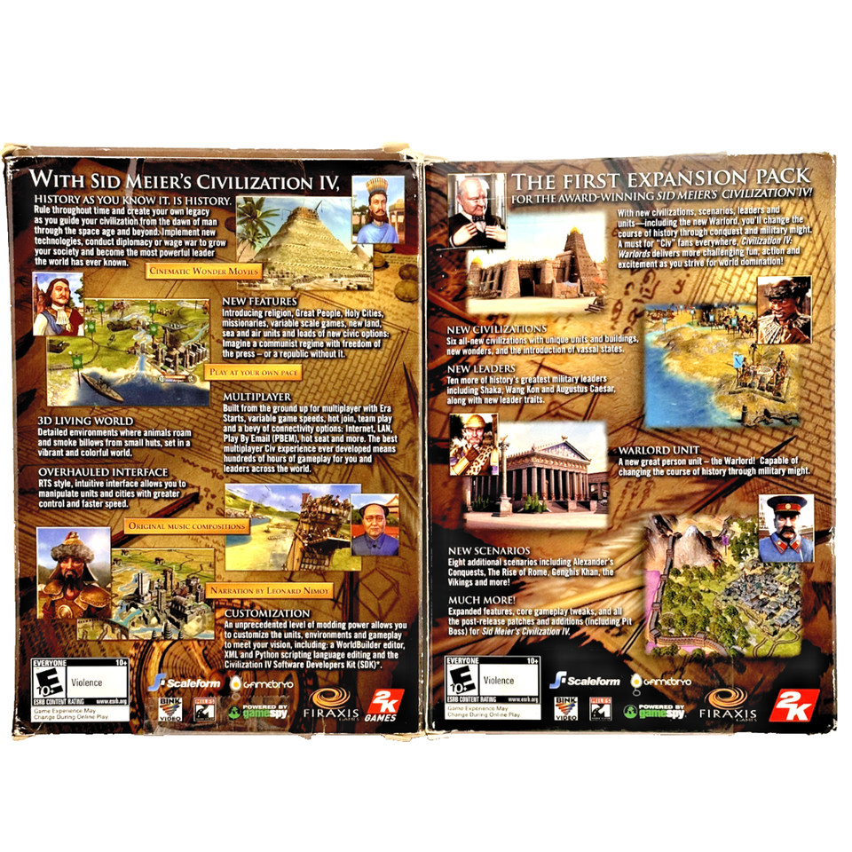 Sid Meier's CIVILIZATION IV / WARLORDS EXPANSION PACK (2005) - Game of ...