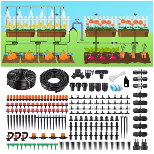 Drip Irrigation System Kit for Garden: 299CPS Automatic Drip Irrigation ...