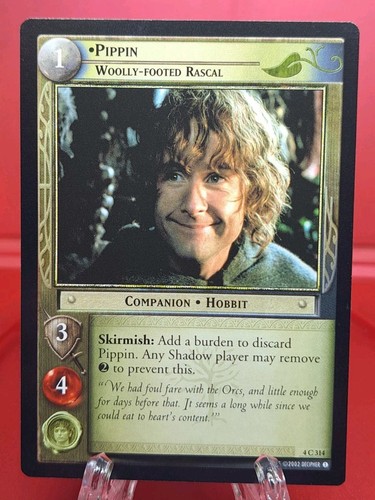 Pippin Hobbit Companion 4C314 Lord Of The Rings Trading Card TCG 2002 ...