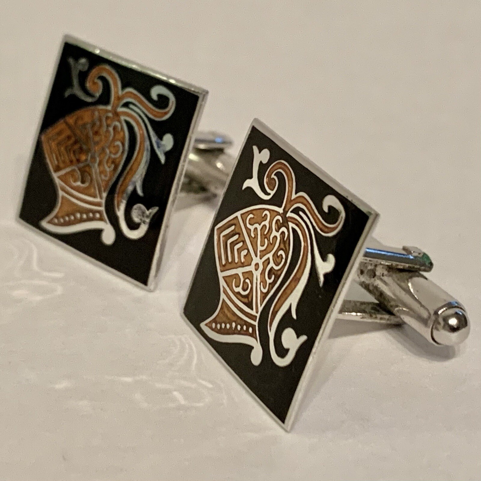 Vintage Shields Fifth Avenue Medieval Knight Silver Tone Enamel ...