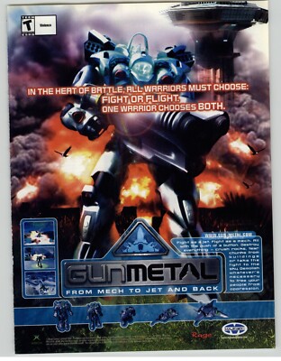 Gunmetal Original Xbox 2002 Vintage Print Ad/Poster Official Video Game ...