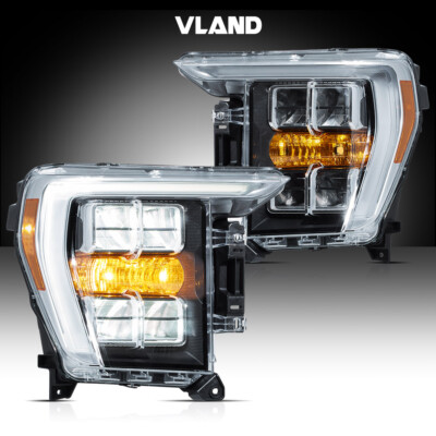 VLAND LED Reflector Headlights For 2021 2022 2023 Ford F150 F-150 ...