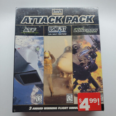 Jane's Attack Pack ATF USNF'97 Longbow Game CD-ROM PC Windows 95 ...