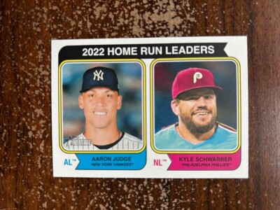 Aaron Judge / Kyle Schwarber, 2022 Home Run Leaders #202 - 2023 Topps ...