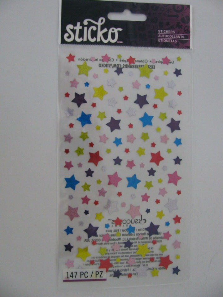 Sticko Stickers SHIMMERY STARS 147 Pieces NIP | eBay
