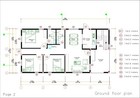 23x46 Feet House Design Plan 7x14 Meter 3 Beds 2 Baths PDF & (A4 Hard ...
