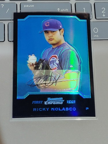 2004 Bowman Chrome RICKY NOLASCO Blue Refractor RC RAW THEPIT.COM /290 ...