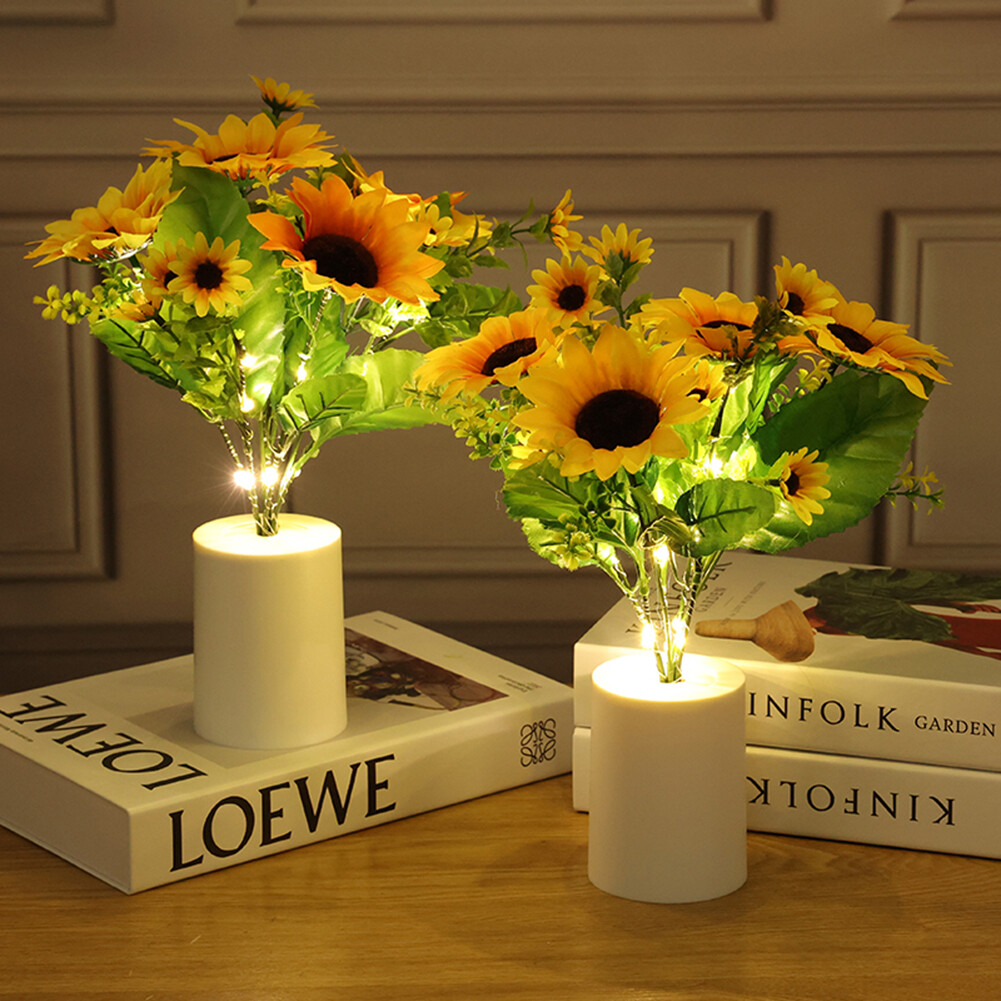 Artificial Flowers Light On Battery Simulated for Cafe Decoration (A ...