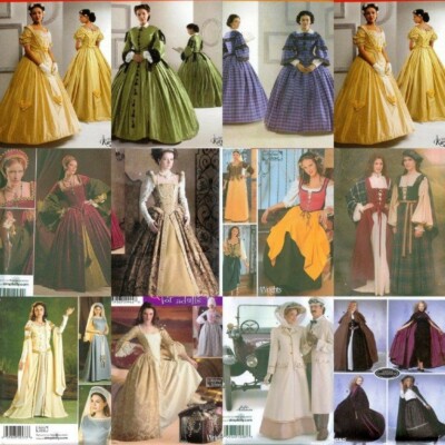Simplicity Sewing Pattern Historical Costume SLA LARP Renaissance | eBay