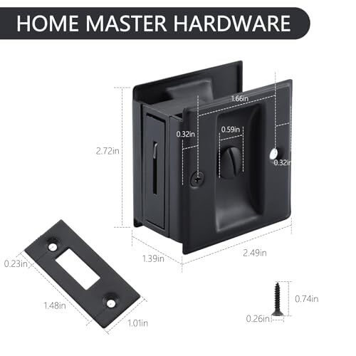 HOME MASTER HARDWARE Privacy Pocket Door Lock Pull Replace Damaged Or ...