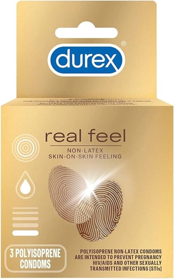 Durex Real Feel Non-Latex Condoms, Regular Fit, 36 Count, Exp 07/25 ...